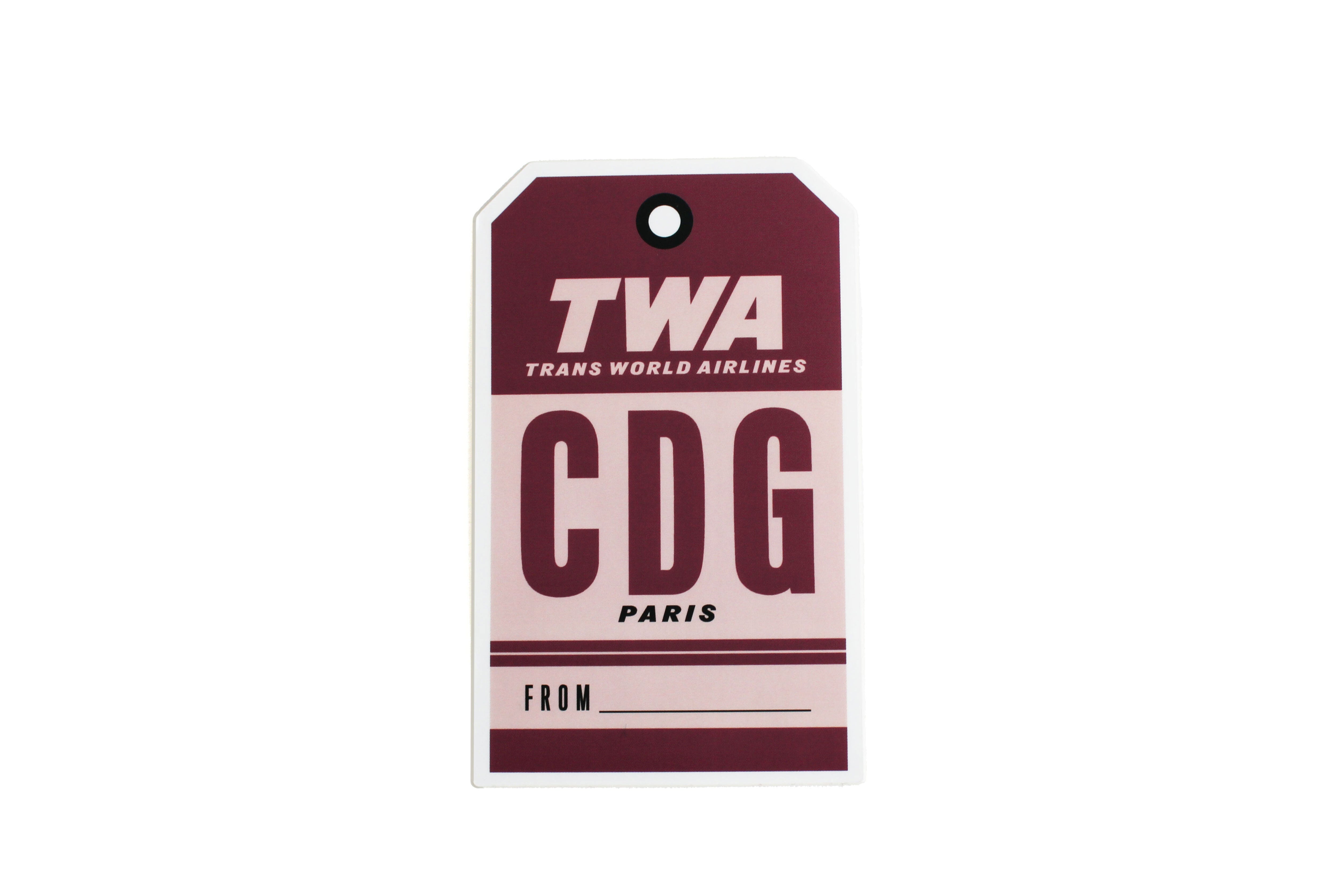 Paris Luggage Tag Sticker – The TWA Shop