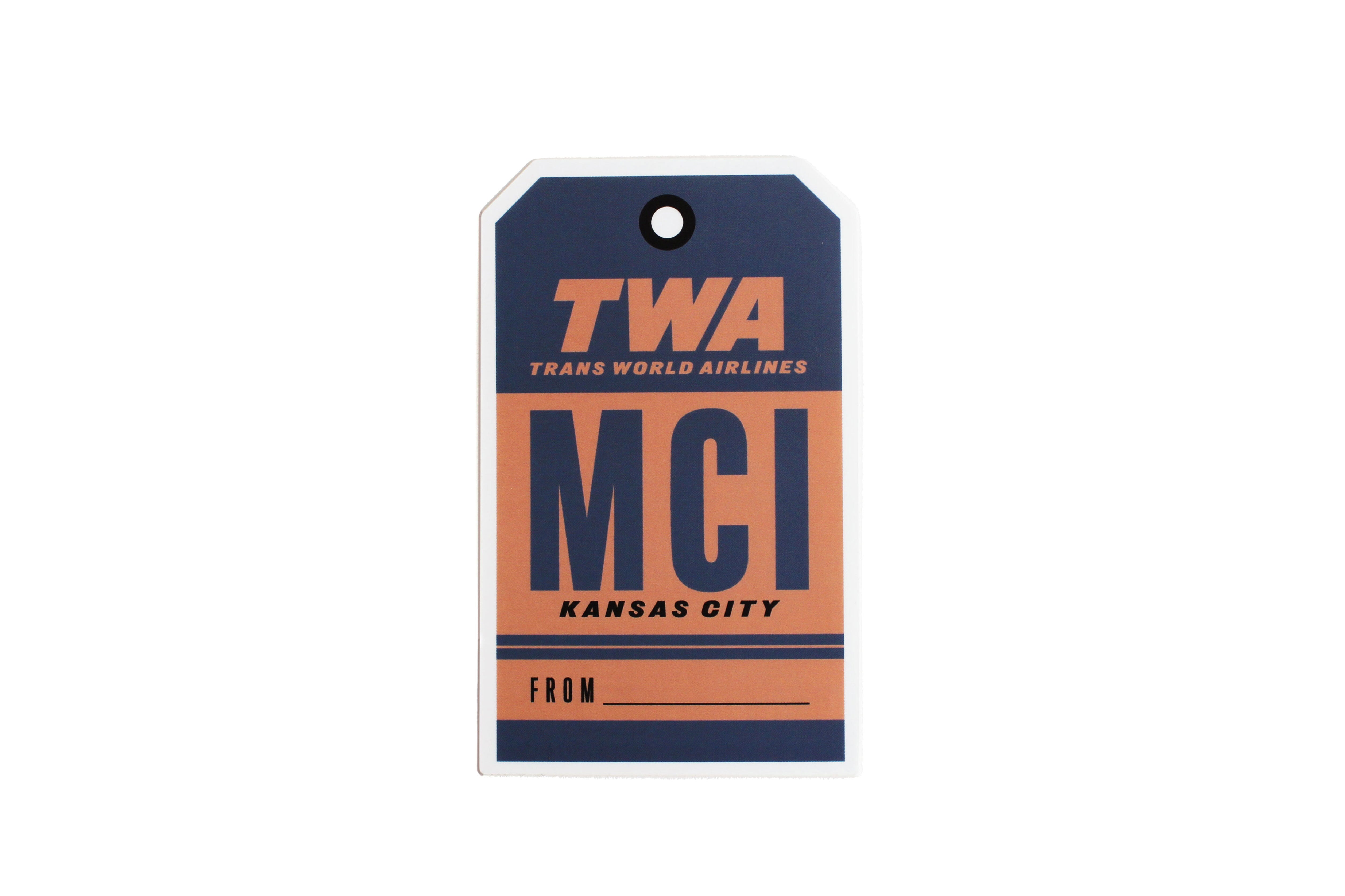 Kansas City Luggage Tag Sticker – The TWA Shop